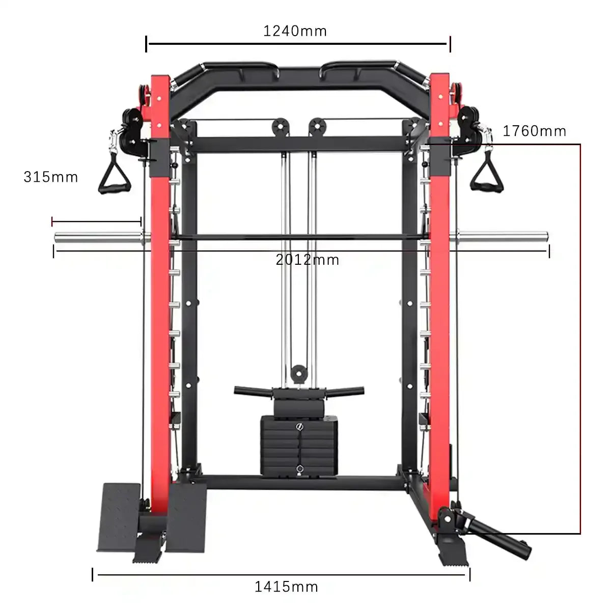 Multi-Functional Smith Machine Heavy Duty Smith Cable Machine SP024 ...